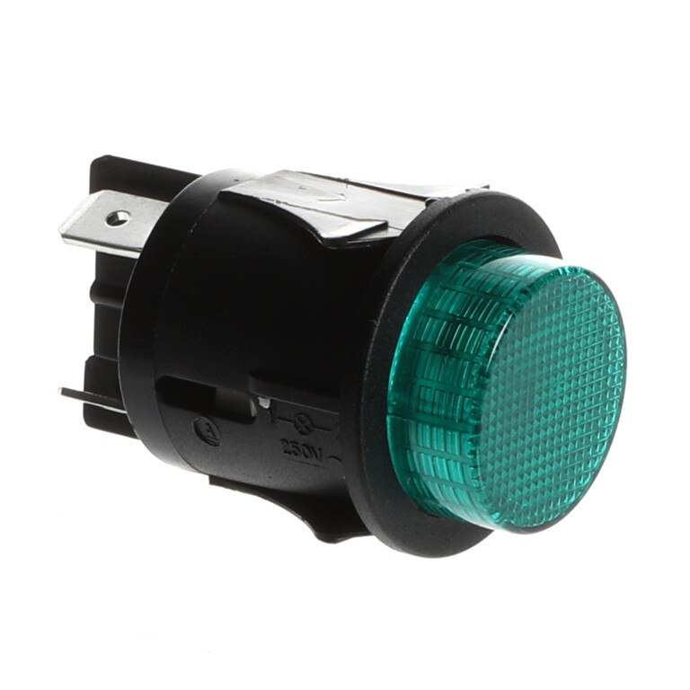 Q443615 Green 2 Pole On/Off Latching Push Button/Lamp